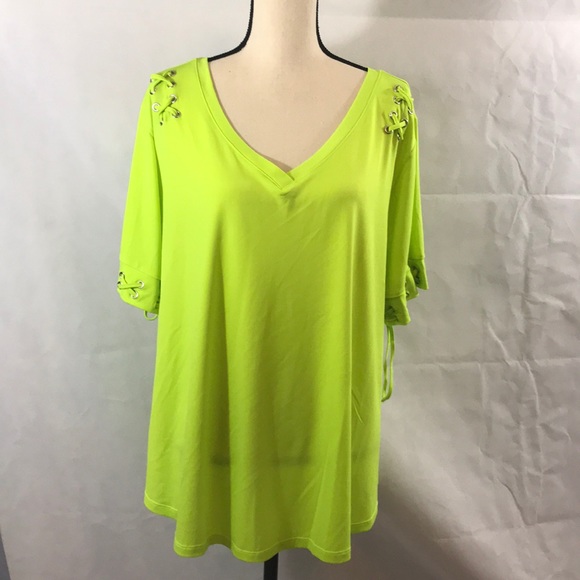 Belldini | Tops | Nwt Bellidini Lime Green Blouse 2x | Poshmark